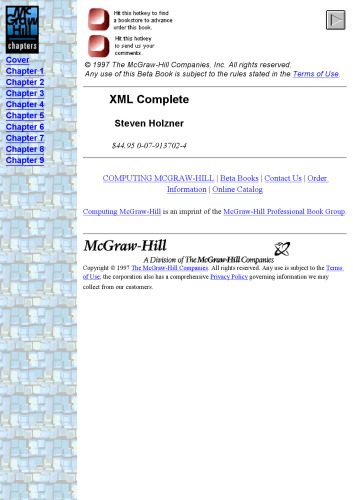 خرید و دانلود نسخه کامل کتاب Xml Complete (Mcgraw Hill Complete Series ...