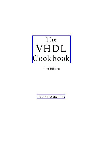 خرید و دانلود نسخه کامل کتاب The VHDL Cookbook | الی فایل | مرجع خرید و فروش فایل